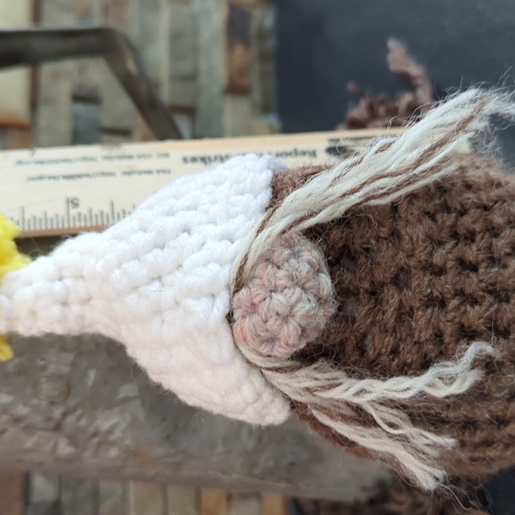 Hand Crafted | Art | Short Fat Crochet Gnome Lovable Cute Dwarf | Poshmark